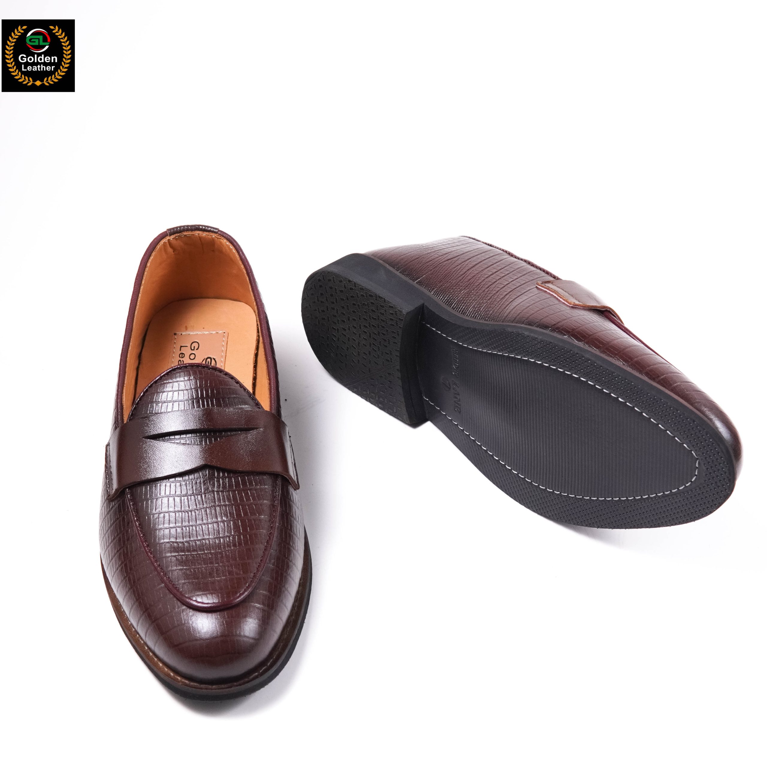 GL Genuine Leather Loafer For Men | Brogue Lace Up Office Footwear GL ...